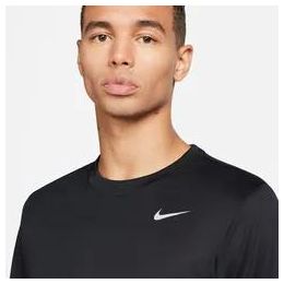 Trainingsshirt Nike "DRI-FIT LEGEND MENS LONG-SLEEVE FIT", Herren, Gr. L, schwarz (schwarz, matte silber), Obermaterial: 100% Polyester, Rundhals, Shirts, lockere Passform, Rundhalsausschnitt, f&uuml;r Fitness