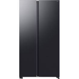 Samsung Side-by-Side "RS70F65QEF", Energieeffizienz: E, silber (schwarz steel), B:91,2cm H:178cm T:72,6cm, K&uuml;hlschr&auml;nke, Side-by-Side, Topseller