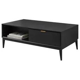 Couchtisch OTTO HOME "Lavisha", schwarz, schwarz, B:110cm H:41cm T:60cm, Tische, Couchtisch, Eisengestell und FSC-zertifiziertes Holz, Breite 110 cm
