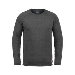 Strickfleece-Pullover Blend "Strickpullover BHJohn", Herren, Gr. M, grau (charcoal), Obermaterial: 100% Baumwolle CO., Pullover Strickfleece-Pullover