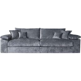 Big-Sofa Home Affaire "Soft&Cosy XXL, B: 303 cm - OTTO. Verl&auml;ssliche Qualit&auml;t.", grau (dunkelgrau), B:303cm T:123cm, 100% Polyester, Sofas, Big-Sofa, Mega-Sofa, Cord oder Chenille-Struktur, mit Federkern & 4 Zierkissen