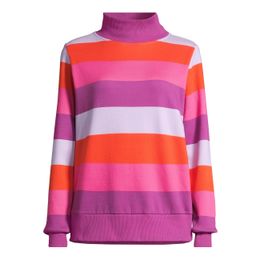 Sweatshirt SALZHAUT "Sweatshirt REDD", Damen, Gr. M, lila (plum, fiesta, flieder, pink), Obermaterial: 80% Baumwolle CO. 20% Polyester PES., Sweatshirts Sweatshirt