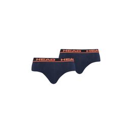 Slip Head "Slip 2er Pack", Herren, Gr. XL, blau (blau, orange), Obermaterial: 95% Baumwolle CO. 5% Elasthan EL., Unterhosen Slip