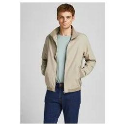 Jack & Jones Blouson JACK & JONES "JJERUSH Stylisch, funktional, ideal f&uuml;r Herbst, pflegeleicht", Herren, Gr. XS, beige, Web, Obermaterial: 100% Polyester, unifarben, regular fit taillenbedeckt, ohne Ausschnitt, Rippb&uuml;ndchen, Jacken Blouson, mit stylischem Stehkragen