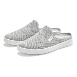 Sabot ELBSAND "Sneaker, Freizeitschuh, Halbschuh, Slip-On-Sneaker", Damen, Gr. 40, grau, Obermaterial: 100% Textilmaterial. Decksohle: 100% Textilmaterial. Futter: 100% Textilmaterial. Laufsohle: 100% Synthetik, Strukturmuster, unifarben, Schuhe Sabot, zum Reinschl&uuml;pfen ultraleicht VEGAN