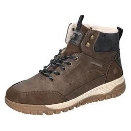 Winterboots Lerros, Herren, Gr. 45, braun (dunkelbraun, navy), Lederimitat, Schuhe Winterboots, Winterboots, Freizeitstiefel mit Warmfutter