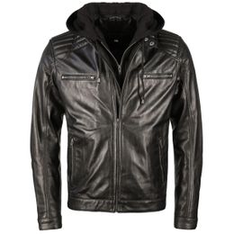 Bikerjacke JCC "Lederjacke 993", Damen, Gr. 54, schwarz, Obermaterial: 100% Schafsleder sheepskin. Futter: 100% Polyester PES., Jacken Bikerjacke