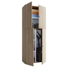 Mehrzweckschrank Vcm "Holz Besenschrank Staubsauger Putzschrank Lona", braun (sonoma, eiche (s&auml;gerau)), B:70cm T:40cm, Obermaterial: 100% Holz Wood., Schr&auml;nke, Mehrzweckschrank