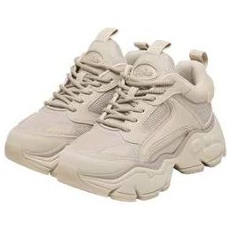 Trainingsschuh Buffalo "Buffalo BINARY ATHENA - VEGAN NUBUCK/MESH", Damen, Gr. 37, beige, unifarben, Schuhe