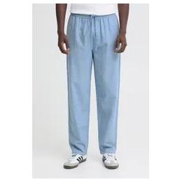 Leinenhose Blend "BHABAN LIN PANTS PP NOOS", Herren, Gr. L, N-Gr, lichen blau, Web, Obermaterial: 70% Baumwolle, 30% Leinen, Leinenoptik, unifarben, relaxed fit lang, Hosen, sommerlich, mit hohem Baumwollanteil