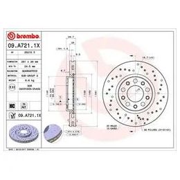 Brembo Bremsensatz-Vorn und hinten SG00000F1R Bremsensatz, Scheibenbremse vorne rechts links Gelocht 281mm f&uuml;r ALFA ROMEO JEEP FIAT CHRYSLER (GAC FCA)