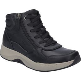 Sneaker Josef Seibel "Elli 01, schwarz", Damen, Gr. 40, schwarz, Obermaterial: 80% Rindsleder Leather cow. 20% Textilmaterial TEXMAT., Schuhe Sneaker