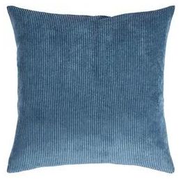 Dekokissen Pad "CASUAL", blau, unifarben, B:50cm L:50cm, Polyacryl, Polyester, Dekokissen_Sitzkissen_Kissenh&uuml;llen, Made in Europe
