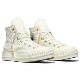 Sneaker Converse "CHUCK TAYLOR ALL STAR LIFT PLATFOR", Damen, Gr. 38, egret, egret, schwarz, Textil, Schuhe Sneaker