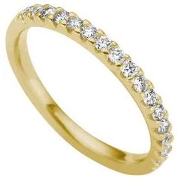 Goldring Firetti "Schmuck Geschenk Gold 333 Damenring Vorsteckring Memoire Lab Grown" Gr. 18, gelbgoldfarben, Fingerringe, Damen, 18, 0,33 VS = sehr kleine Einschl&uuml;sse, Diamanten Gelbgold 333, 2,1mm, Diamanten, Gelbgold 333, Goldring, mit Brillanten