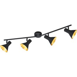 REALITY LEUCHTEN Deckenstrahler "NINA", gold (schwarz, goldfarben), 4, H: 21cm, Leuchten, Deckenlampe, Deckenstrahler