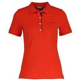 Poloshirt Gant "SLIM CONTRAST COLOR", Damen, Gr. M, perfect rot, Single Jersey, Obermaterial: 97% Baumwolle, 3% Elasthan, slim fit normal, Rundhals, eingesetzt gerader Abschluss, Shirts, Slim fit mit Polokragen