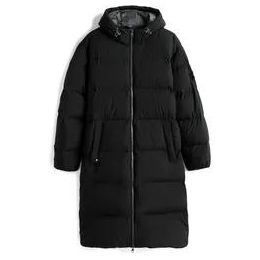 Steppmantel Tommy Hilfiger "DOWN PARKA", Herren, Gr. M, schwarz, Web, Obermaterial: 100% Polyester, regular fit ca. Mitte Knie, M&auml;ntel Steppmantel, regular fit, Wintermantel, mit fester Kapuze, 2-Wege-Rei&szlig;verschluss