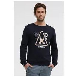 Sweater Gaastra, Herren, Gr. XL, blau, Sweatware, Material: 100% Baumwolle, bedruckt, bestickt, regular fit normal, Rundhals, eingesetzt Rippb&uuml;ndchen, Sweatshirts Sweater, aus Baumwolle