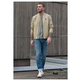 Blouson Street One MEN, Herren, Gr. S (38), sandy beige, Stoff, Obermaterial: 100% Polyester; Futter: 100% Polyester, unifarben, comfort fit normal, hoch geschlossener Ausschnitt, normaler Saum, Jacken Blouson, mit Stehkragen