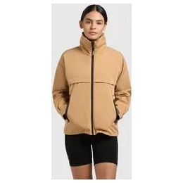 Kurzjacke Khujo "RAIBE2", Damen, Gr. XXL, camel, Web, 100% Polyester, unifarben, regular fit h&uuml;ftlang, eingesetzt mit Druckknopf, Jacken Kurzjacke