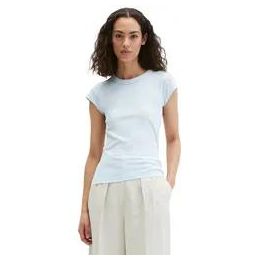 Marc O'Polo T-Shirt MARC O'POLO "aus Organic Cotton", Damen, Gr. XL, airy blau, Obermaterial: 100% Baumwolle, unifarben, Basic, slim fit, Rundhals, Shirts T-Shirt
