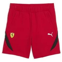 Sporthose Puma "Scuderia Ferrari Shorts Jugendliche", M&auml;dchen, Gr. 116, Normalgr&ouml;&szlig;en, rosso corsa rot, Obermaterial: 68% Baumwolle, 32% Polyester. Einsatz: 72% Baumwolle, 28% Polyester. Vorderer Einsatz: 28% Polyester, 72% Baumwolle. Seitentasche &ndash; Oben: 100% Baumwolle, unifarben, regular fit, Hosen Sporthose