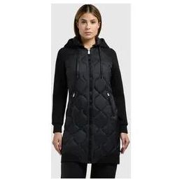 Steppmantel Khujo "NORA", Damen, Gr. S, schwarz, Web, 100% Nylon, unifarben, regular fit, Raglan&auml;rmel Rippb&uuml;ndchen, M&auml;ntel Steppmantel