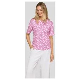 Print-Shirt Rabe "T-Shirt", Damen, Gr. 42, rosa, 92%Baumwolle 8%Elasthan, tailliert, Shirts