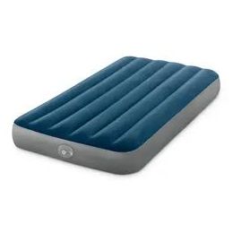 Luftbett Intex "Dura Beam Prestige Downy Twin mit wiederaufladbarer Luftpumpe", blau, Luftbetten, B/H/L: 99cm x 25cm x 191cm, Kunstseide, PVC, B:99cm H:25cm L:191cm