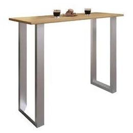 Bartisch Vcm "Holz Bartisch Stehtisch Tisch Tresen Xona 140x50", braun (silber, honig, eiche), B:140cm T:50cm, Tische, Bartisch