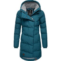 Wintermantel Ragwear "Wintermantel Pavla", Damen, Gr. XL, blau (deep ocean23), Obermaterial: 100% Polyester PES. Obermaterial: Futter: 100% Polyester PES. 100% Polyester PES., M&auml;ntel Wintermantel