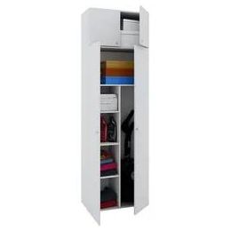 Mehrzweckschrank Vcm "Holz Besenschrank Staubsauger Putzschrank Vandol", wei&szlig;, B:70cm T:40cm, Obermaterial: 100% Holz Wood., Schr&auml;nke, Mehrzweckschrank