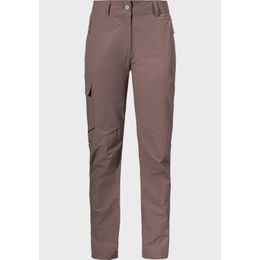 Sch&ouml;ffel Outdoorhose SCH&Ouml;FFEL "Pants Kitzstein L", Damen, Gr. 38, Normalgr&ouml;&szlig;en, lila (3905, braun), Oberstoff: 95% Nylon 5% Elasthan, Hosen Outdoorhose