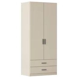 Dreht&uuml;renschrank Rauch "Kleiderschrank Garderobe GAMMA Breiten 91/136/181/226/271/315/360 cm", beige (champagner), griffstangen graumetallic, B:91cm H:210cm T:54cm, Holzwerkstoff, Schr&auml;nke, Dreht&uuml;renschrank, mit Schubladen, verschiedene Griff-Varianten TOPSELLER MADE IN GERMANY