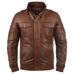 !Solid Lederjacke SOLID "Lederjacke SDCamash", Herren, Gr. S, braun (golden bro), Obermaterial: 100% Schafsleder sheepskin., Jacken