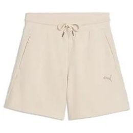 Sporthose Puma "Puma Class High-Waist Shorts Damen", Herren, Gr. M, Normalgr&ouml;&szlig;en, alpine snow wei&szlig;, Obermaterial: 32% Polyester, 68% Baumwolle. Taschenfutter: 100% Baumwolle. Einsatz: 40% Polyester, 60% Baumwolle. Unterer Bund: 3% Elasthan, 97% Baumwolle, unifarben, regular fit, Hosen Sporthose