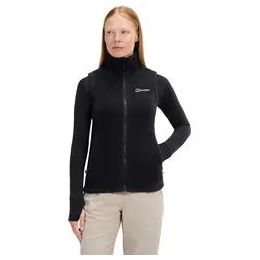 Fleeceweste Berghaus "PRISM PT IA FL VEST AF", Damen, Gr. L, jet schwarz, Obermaterial: 100% Polyester, Westen Fleeceweste, aus Polartec Classic-Fleece, mit InterActive-Rei&szlig;verschluss