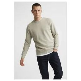 Sweatshirt Selected "SLHEMANUEL SOFT CREW NECK SWEAT NOOS", Herren, Gr. XL, pure cashmere, angeraute Sweatware, Obermaterial: 77% Viskose, 18% Polyester, 5% Elasthan, unifarben, regular fit h&uuml;ftlang, Rundhals, Rippb&uuml;ndchen, Sweatshirts Sweatshirt