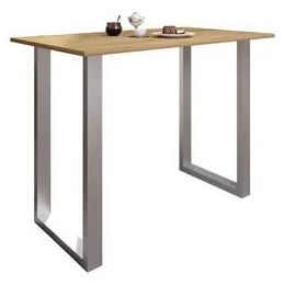 Bartisch Vcm "Holz Bartisch Stehtisch Tisch Tresen Xona 140x80", braun (silber, honig, eiche), B:140cm T:80cm, Tische, Bartisch