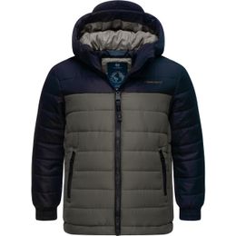 Winterjacke Ragwear "Winterjacke Coolio Blocks", Jungen, Gr. 128, blau (navy), Obermaterial: 100% Polyester PES. Obermaterial: Futter: 100% Polyester PES. 100% Polyester PES., Jacken Winterjacke