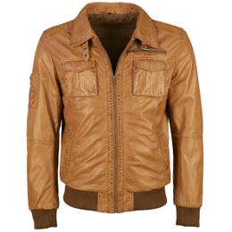 Blouson JCC "Lederblouson Karlstad", Herren, Gr. 4XL, braun (cognac), Obermaterial: 100% Schafsleder sheepskin. Futter: 100% Baumwolle CO., Jacken Blouson