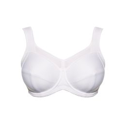Sport-BH Ulla Dessous "Sport BH mit B&uuml;gel Kate", Damen, Gr. 130, Cup G, wei&szlig;, Obermaterial: 50% Polyamid PA. 30% Polyester PES. 15% Elasthan EL. 3% Polyethylen PE. 2% Baumwolle CO., BHs Sport-BH