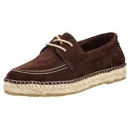 Espadrille Pavement "Pavement Halbschuhe Leder", Damen, Gr. 40, dunkelbraun, Leder, Schuhe Espadrille