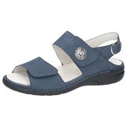 Waldl&auml;ufer Sandale WALDL&Auml;UFER "GUNNA", Damen, Gr. 8 (42), jeansblau, Nubukleder, unifarben, Basic, Schuhe Sandale, Sommerschuh, Komfortschuh, Sandalette in Bequemweite G (= weit)