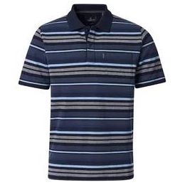 Poloshirt Casamoda "Casamoda Polo-Shirt gestreift", Herren, Gr. 4XL, dunkelblau, 95% Baumwolle, 5% Polyester, Shirts