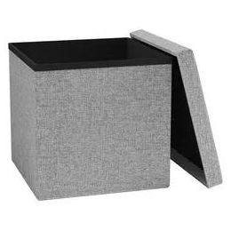 Sitztruhe Vcm "Stoff Sitztruhe Sitzbank Truhe Box Hocker Boxas", grau, B:38cm T:38cm, Obermaterial: 100% Textilmaterial TEXMAT., Sitzb&auml;nke