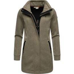 Kurzjacke Ragwear "Sweatjacke Letrice Bonded", Damen, Gr. L, braun (mocca24), Obermaterial: 100% Polyester PES. Futter: 100% Polyester PES., Jacken Kurzjacke