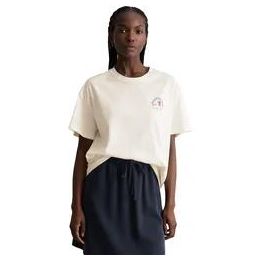 Marc O'Polo T-Shirt MARC O'POLO DENIM "aus Basic Single Jersey", Damen, Gr. M, silky wei&szlig;, Obermaterial: 100% Baumwolle, unifarben, Basic, regular fit, Rundhals, normaler Saum, Shirts T-Shirt
