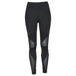 Leggings Urban Classics "Urban Classics Damen Ladies Triangle Tech Mesh Leggings", Damen, Gr. XS, US-Gr&ouml;&szlig;en, schwarz, schwarz, 80% Polyamid, 20% Elasthan, unifarben, slim fit, Hosen Leggings